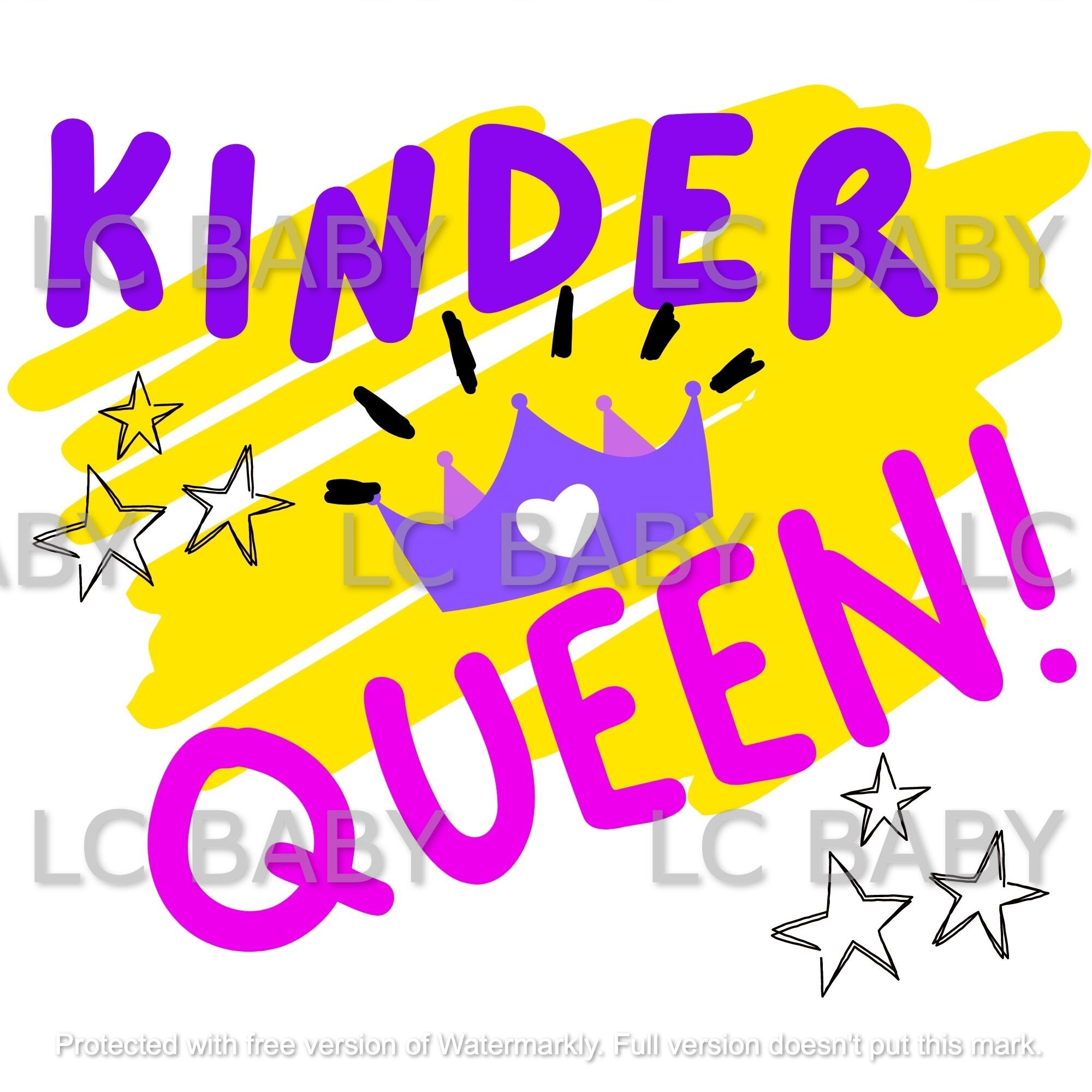 Kinder Queen Png/svg, Back to School Funny Tee, Kindergarten Svg/png ...