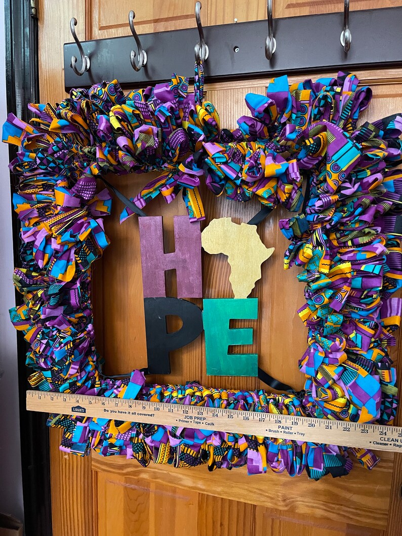 Square Wreath of HOPE - Etsy