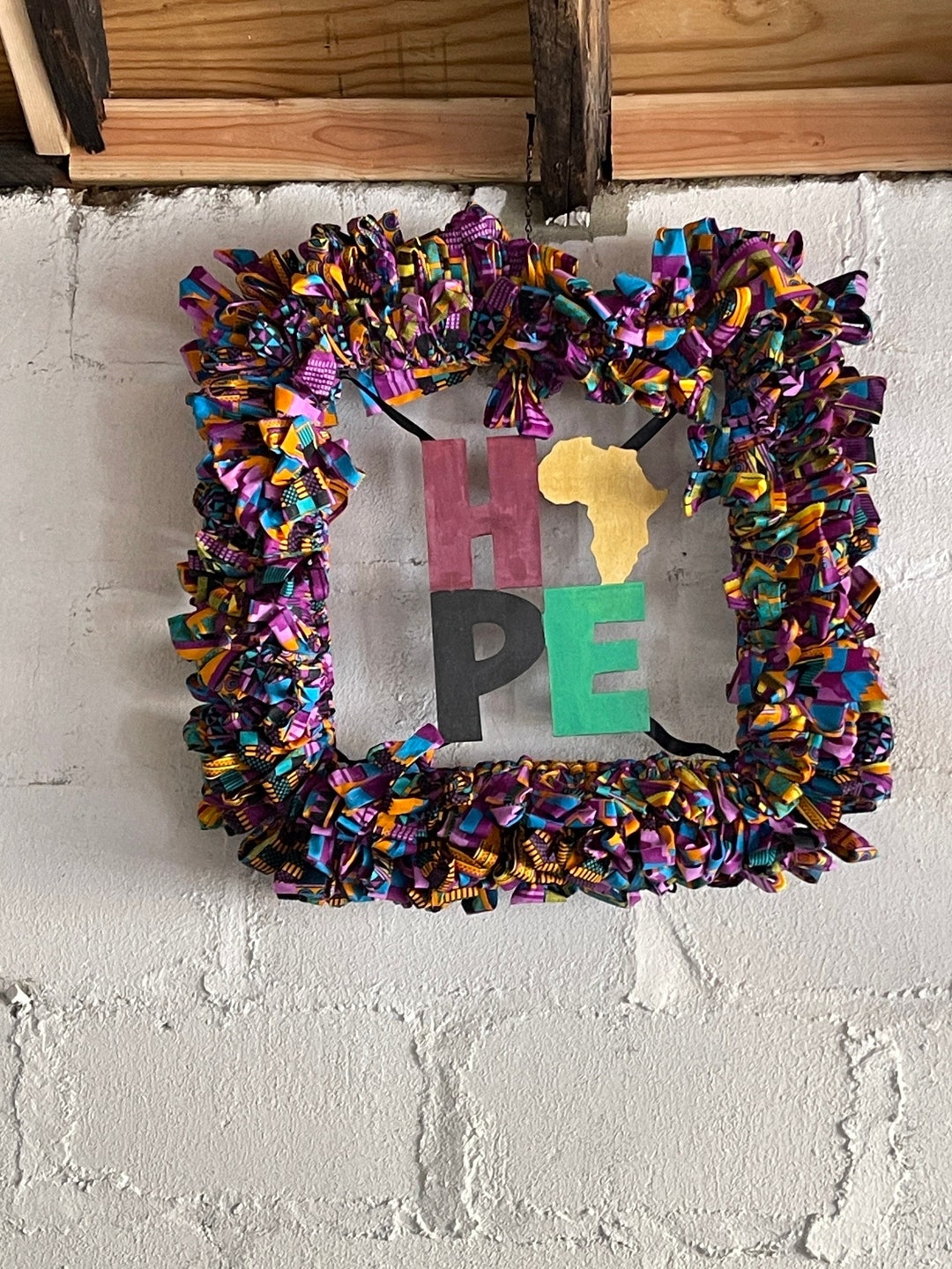 Square Wreath of HOPE - Etsy