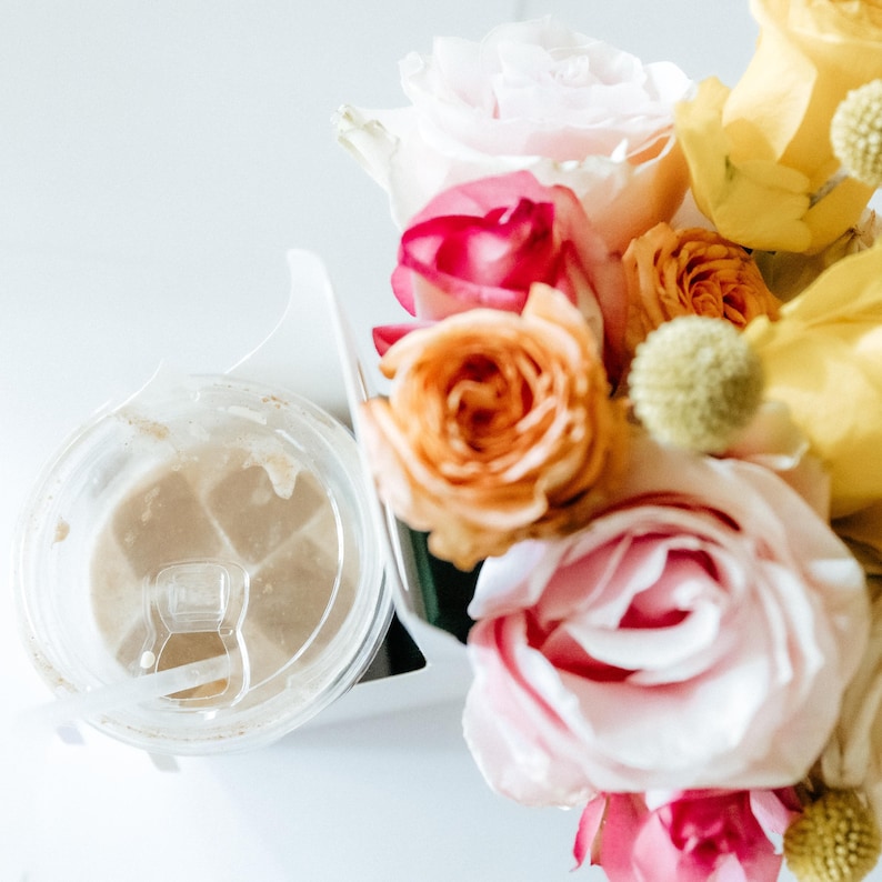 Coffee & Flower To-go Carrier - Gift for Friends + Loved Ones - Tulsa, OK Local Delivery - Etsy