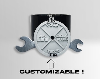 Customizable 45 LB Weight Keychain - Etsy