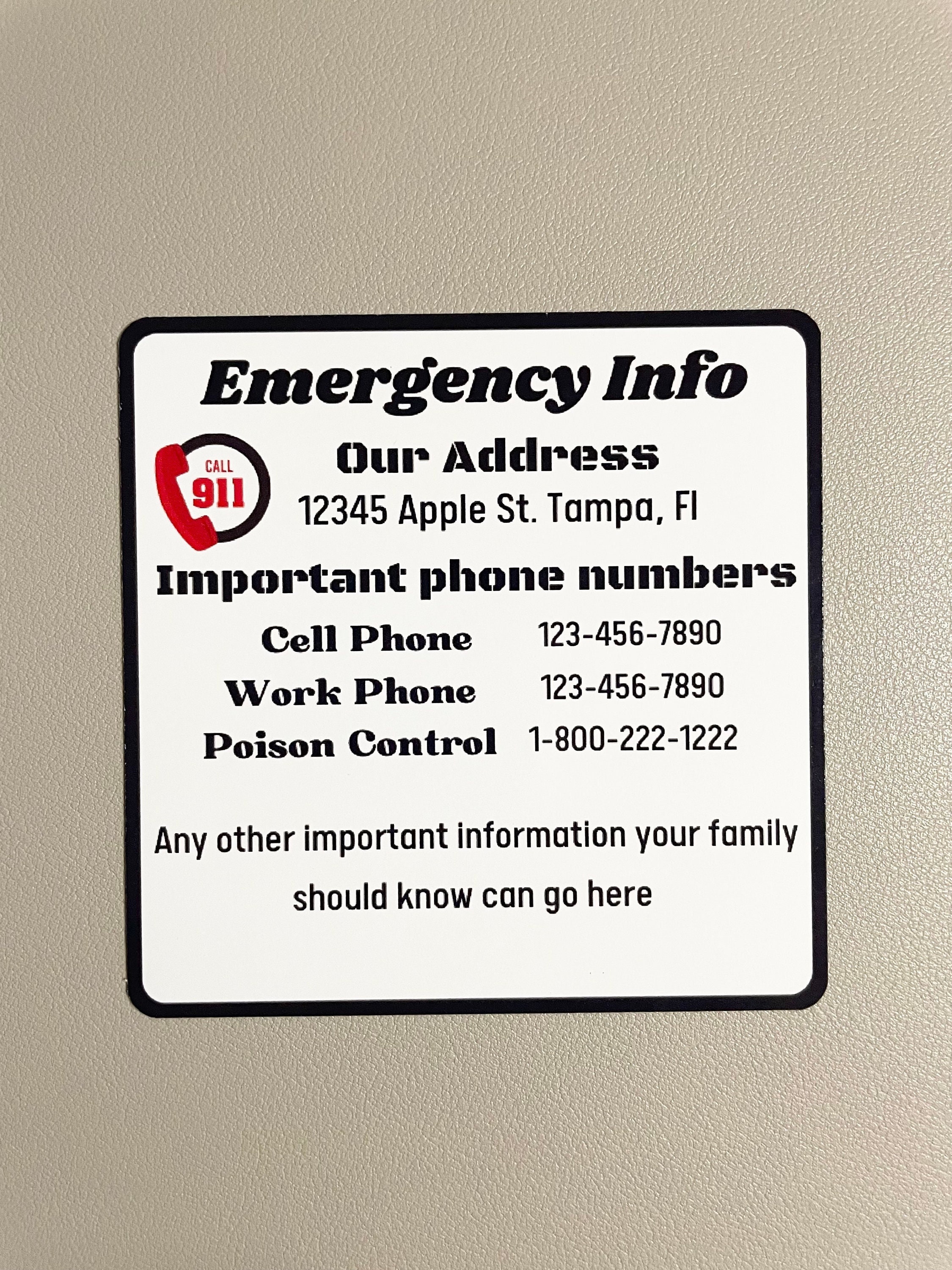 Kid Info Card - Etsy