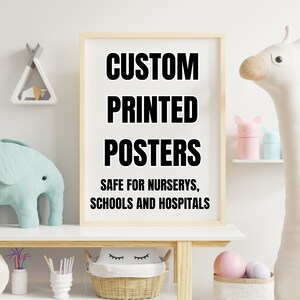 Custom Personalised Printed Posters, Any Size, A1,A2,A3,A4 , Wipeable ...