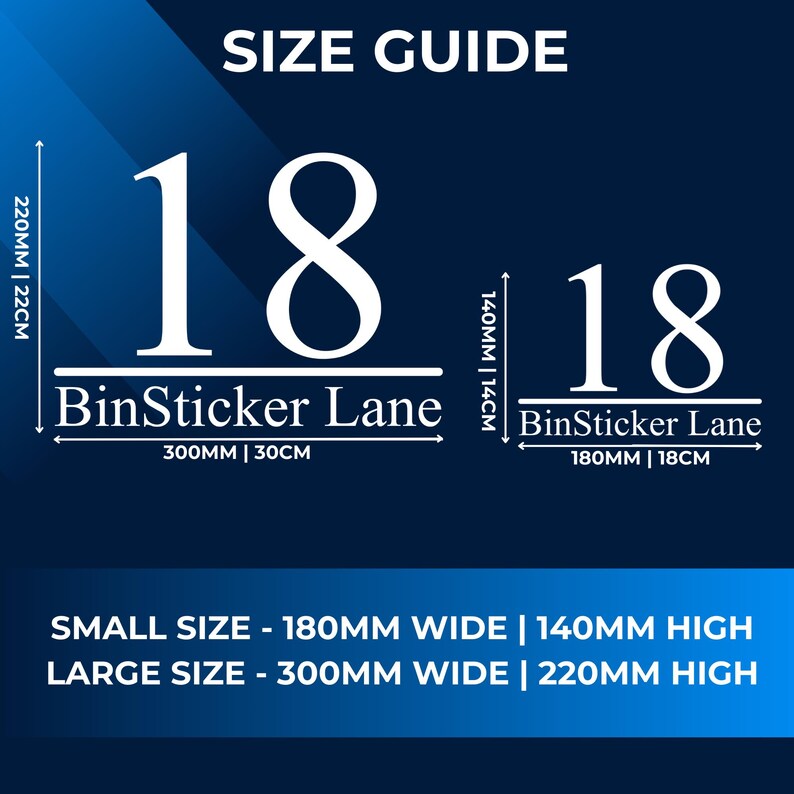 Custom Wheelie Bin Stickers, House Number Street Name Decal, Vinyl ...