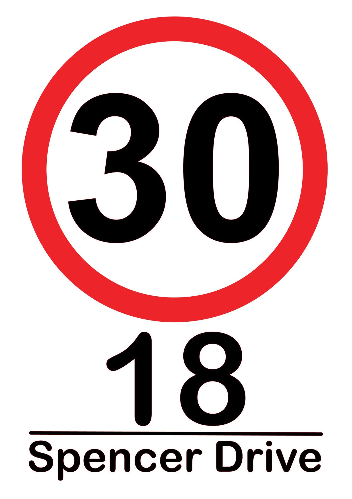 Personalised Wheelie Bin Numbers Street Name, Speed Limit, Motorist ...