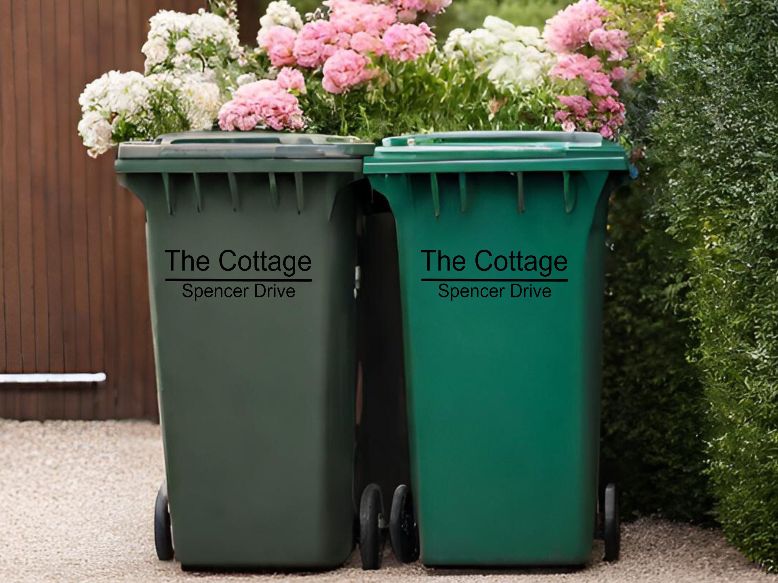 Personalised Wheelie Bin Stickers, Street Name, Wheelie Bin House Name ...