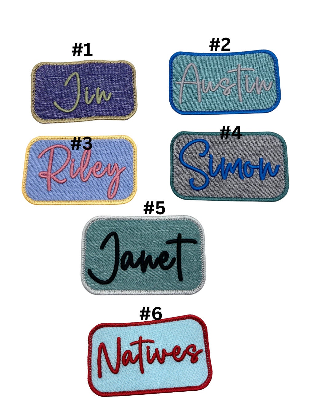 Custom 3D Puff Rectangle Iron-on Name Tag Patch. Attach on Clothing ...