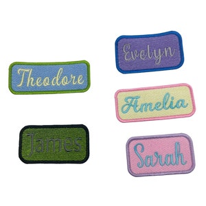 Custom Rectangle Iron-on Name Tag Patch. Attach on Clothing Uniforms ...