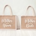 Mother of the Bride Tote Bag, Mother of the Groom Burlap Bag, Mother of ...