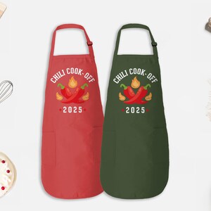 Personalized Chili Cook off Aprons, Custom Hot Pepper Cooking Contest ...