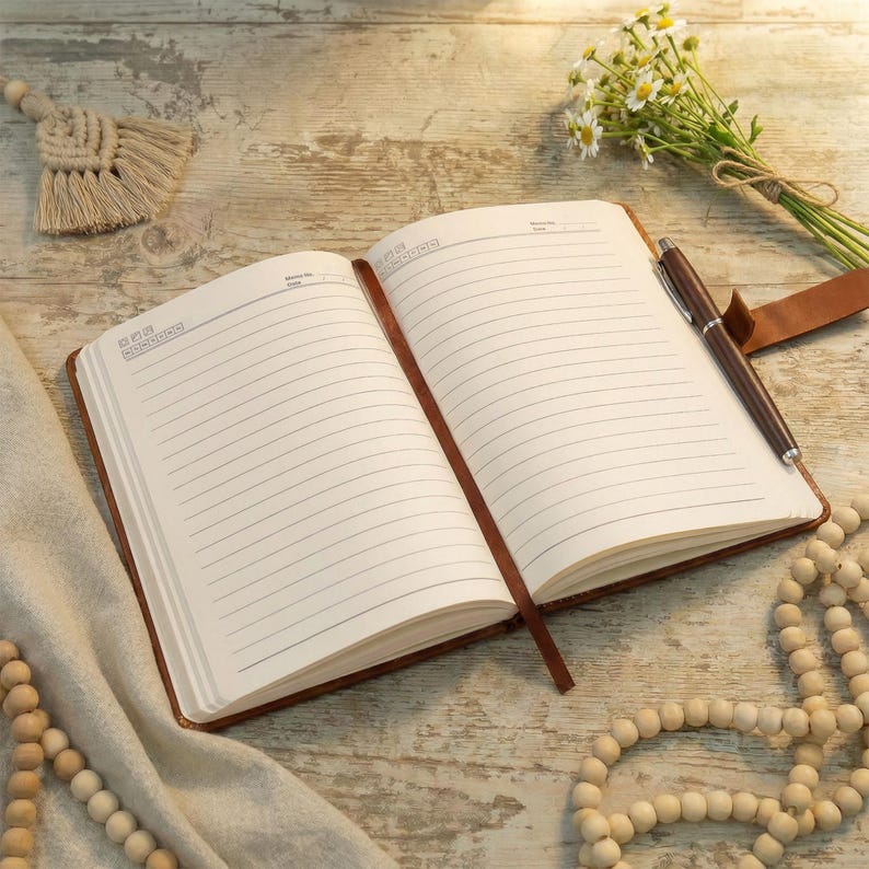 The Next Chapter Journal, Custom Engraved Leather Notebook Set With Pen ...