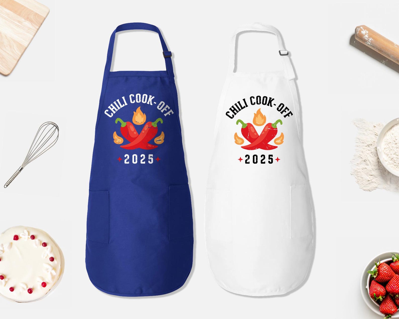 Personalized Chili Cook off Aprons, Custom Hot Pepper Cooking Contest ...