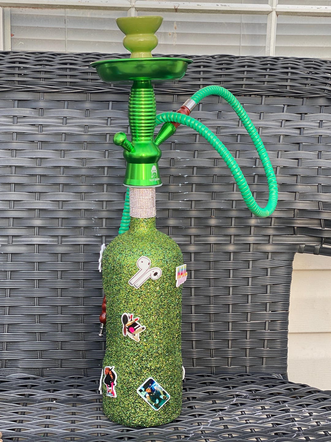 Hip Hop & Hookah (green/gold) Custom Hookah - Etsy