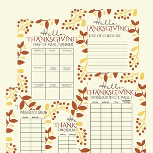 Printable Thanksgiving Planner | Meal Prep + Budget Sheets | Holiday ...