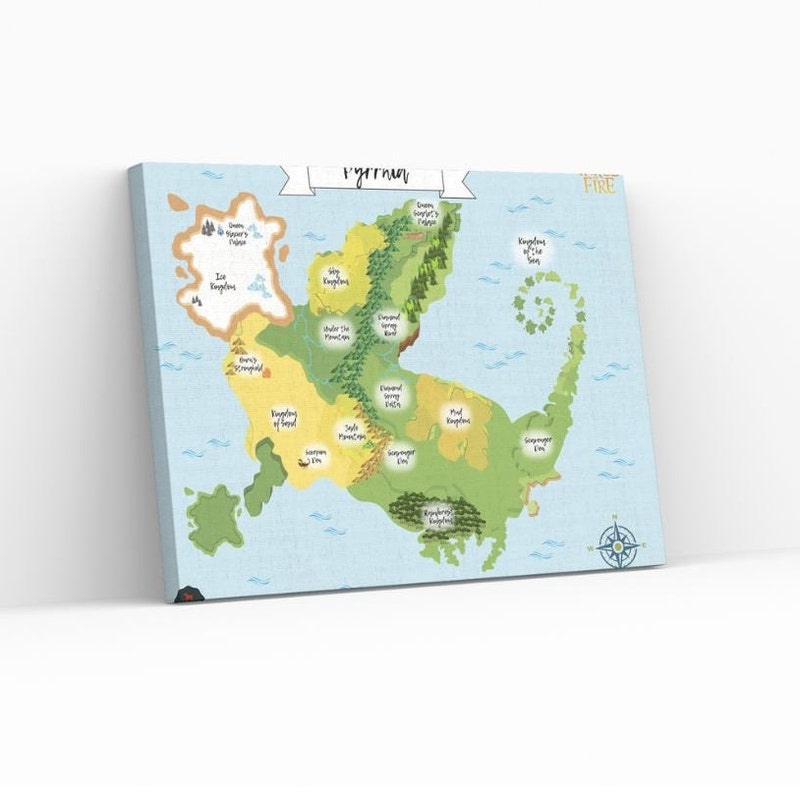 Map of Pyrrhia Wings of Fire - Etsy