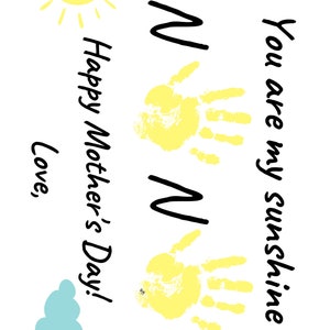 Mother's Day Handprint Art - Love You to the Moon and You Are My ...