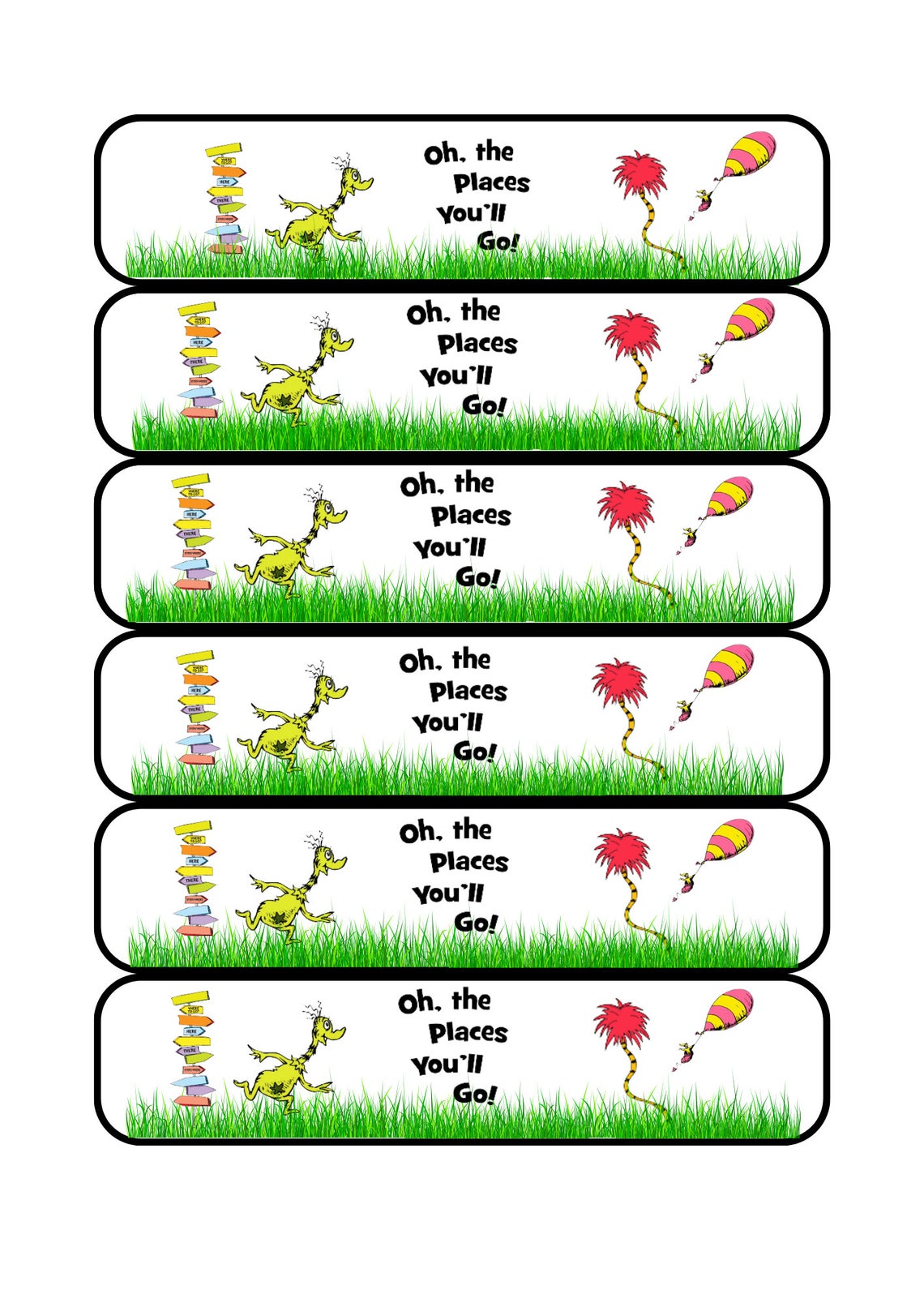 PRINTABLE Oh the Places You'll Go Water Bottle Wraps | Graduation Party ...