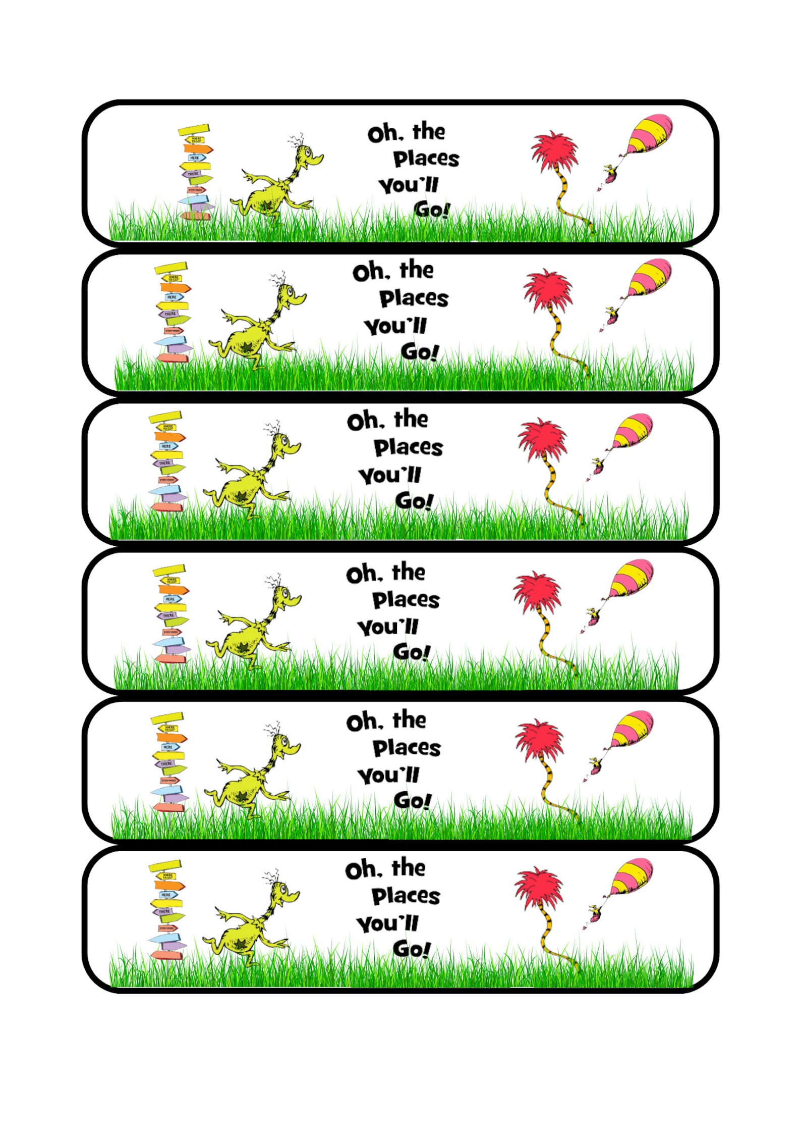 PRINTABLE Oh the Places You'll Go Water Bottle Wraps | Graduation Party ...