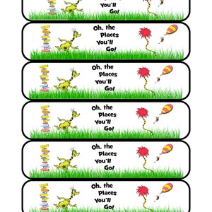 PRINTABLE Oh the Places You'll Go Water Bottle Wraps | Graduation Party ...