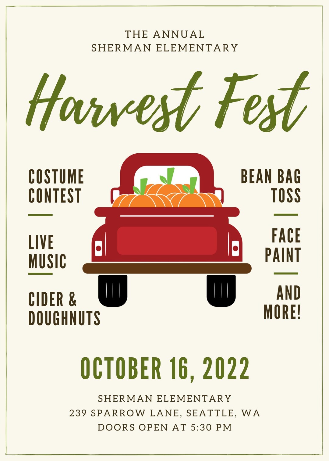 EDITABLE, PRINTABLE Harvest Fest Invite | Halloween | Pumpkin | Red ...