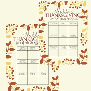 PRINTABLE Thanksgiving Planner | Meal Prep | Shopping List | Budgeting ...