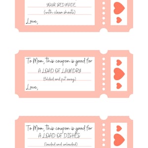 PRINTABLE and CUSTOMIZABLE Mothers Day Coupon Book - Etsy