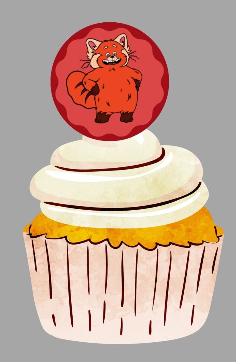Printable Turning Red Cupcake Toppers Turning Red Movie Party Pixar ...