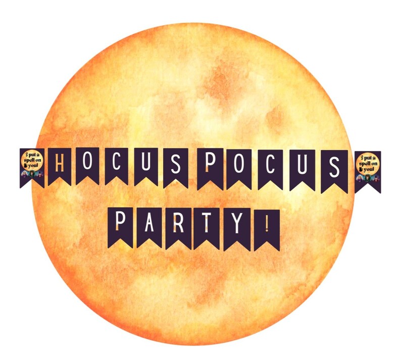 PRINTABLE Hocus Pocus Party Banner Hocus Pocus Movie Halloween Party ...
