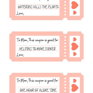 PRINTABLE and CUSTOMIZABLE Mothers Day Coupon Book - Etsy