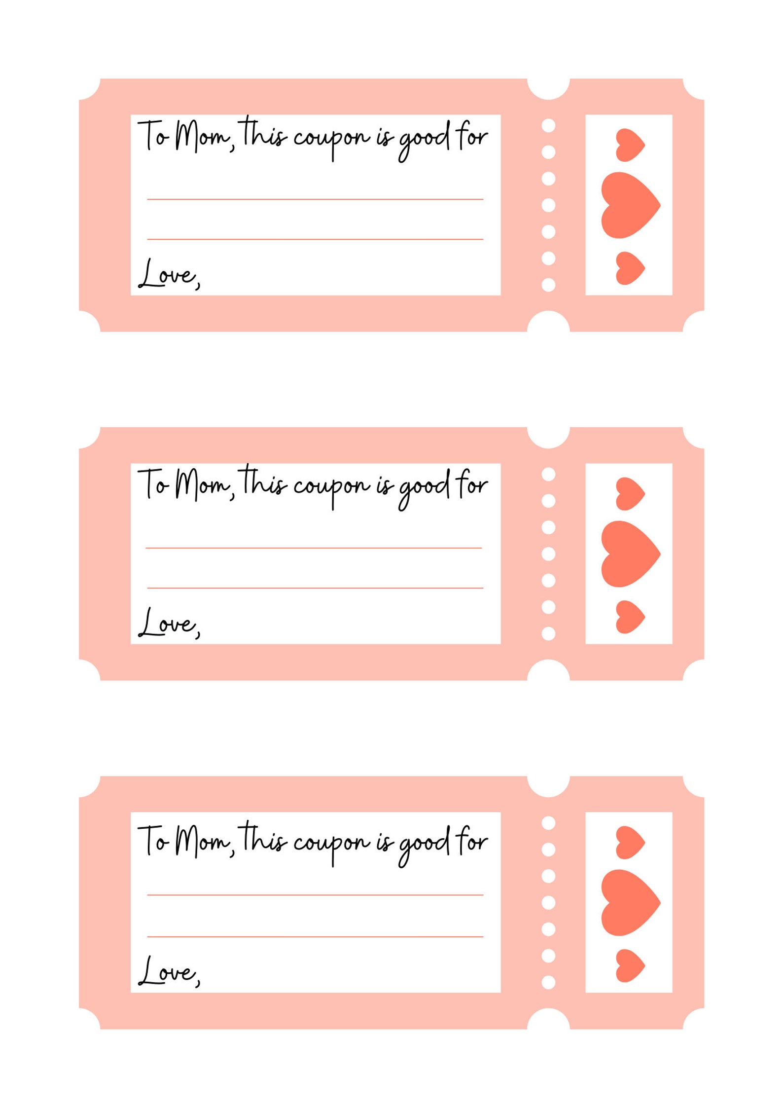 PRINTABLE and CUSTOMIZABLE Mothers Day Coupon Book - Etsy