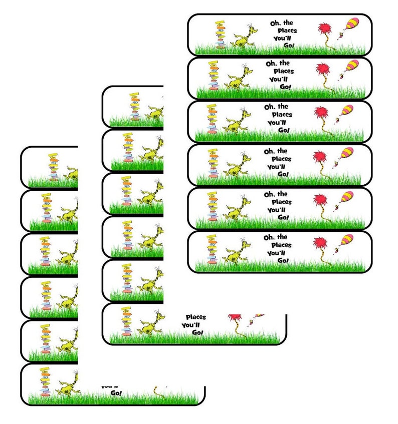 PRINTABLE Oh the Places You'll Go Water Bottle Wraps | Graduation Party ...