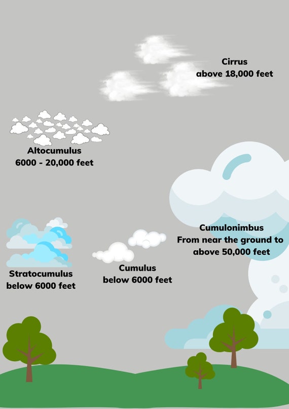 Types Of Clouds Worksheet Printable