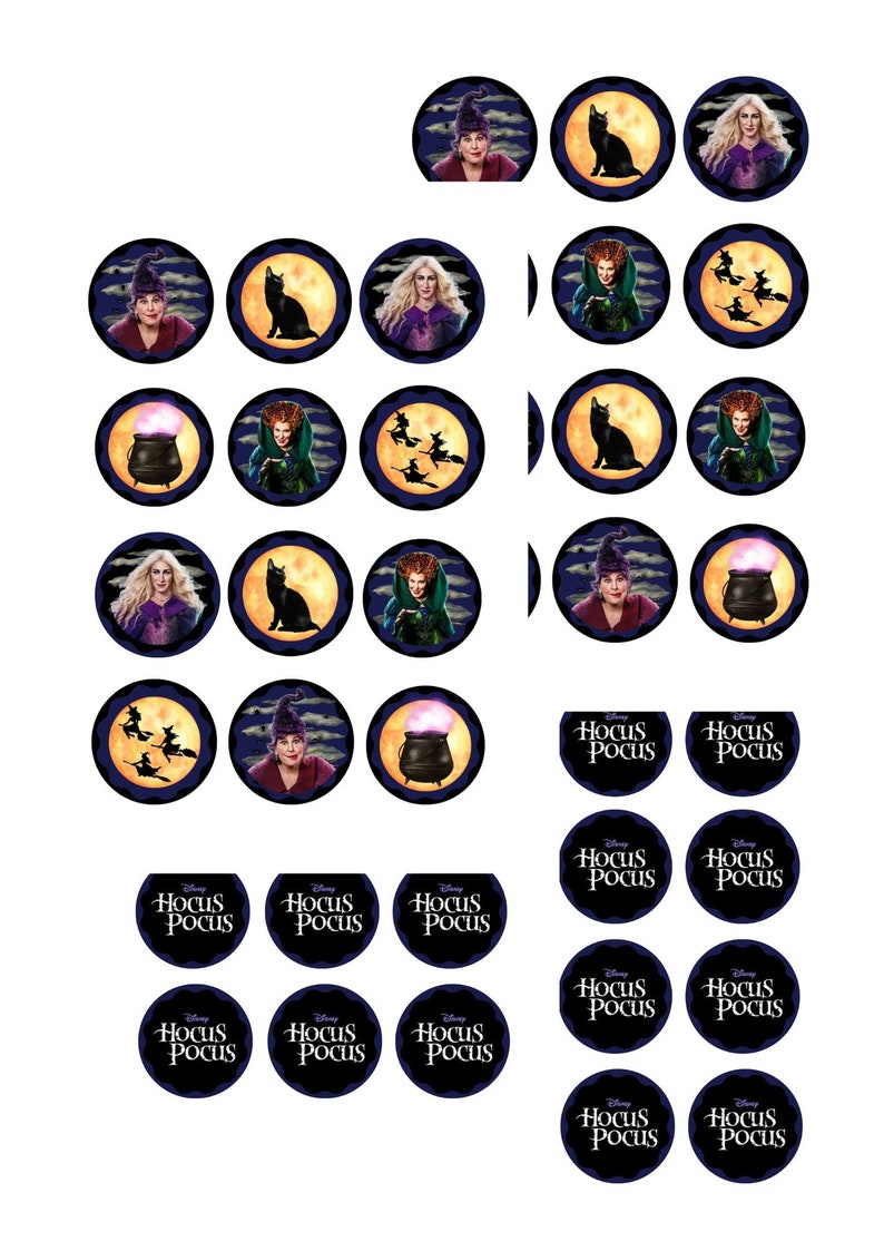 PRINTABLE Hocus Pocus Cupcake Toppers Hocus Pocus Party Hocus Pocus ...