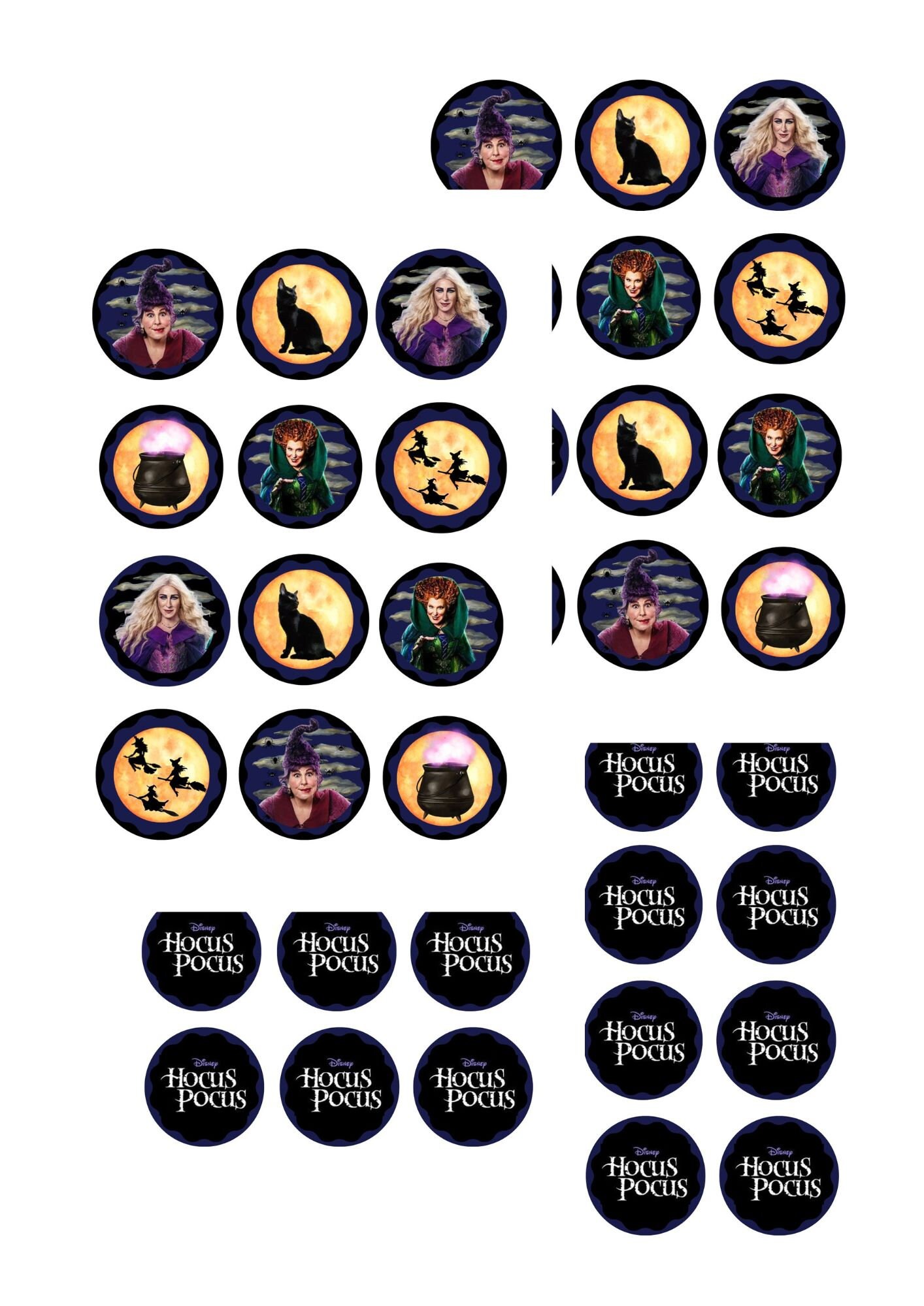 PRINTABLE Hocus Pocus Cupcake Toppers Hocus Pocus Party Hocus Pocus ...