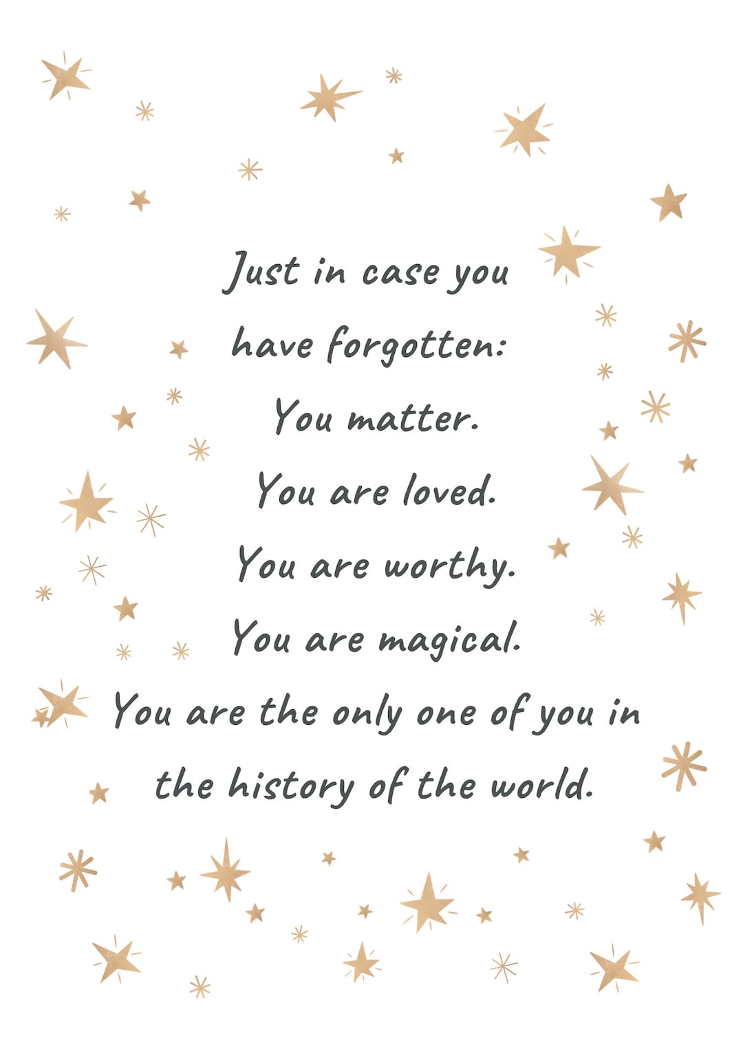 Printable Just in Case You Have Forgotten... | Motivational Wall Art ...