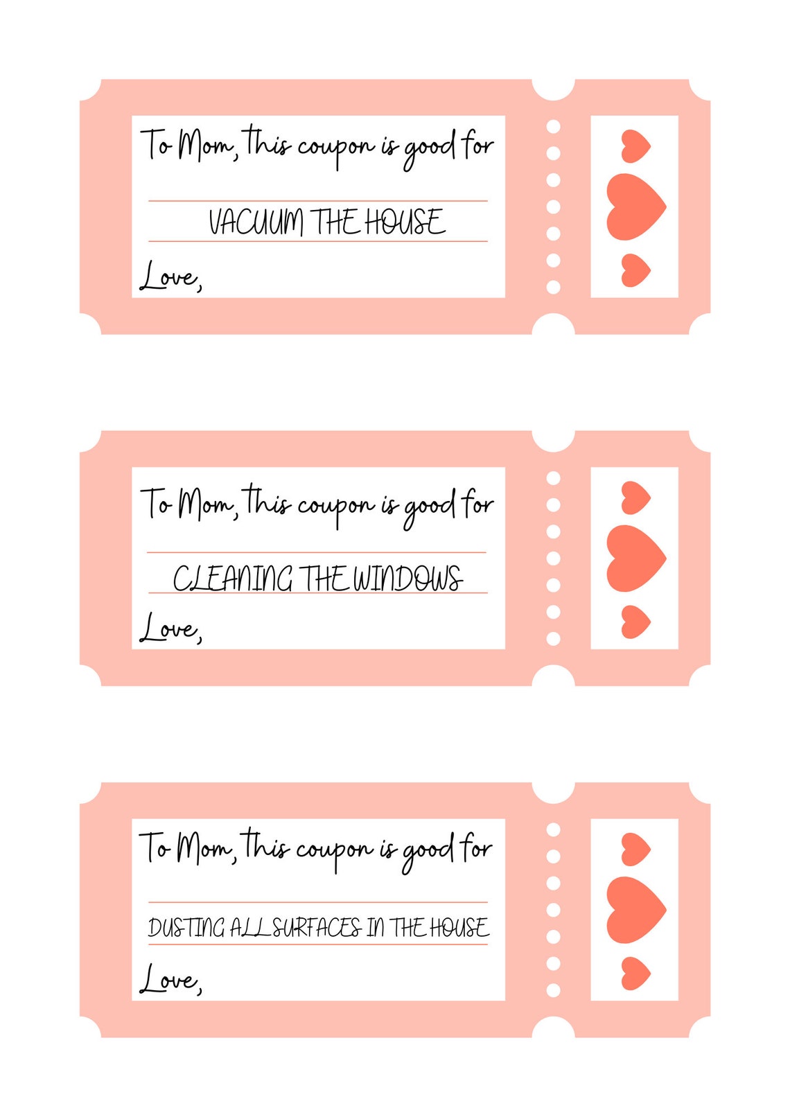 PRINTABLE and CUSTOMIZABLE Mothers Day Coupon Book - Etsy