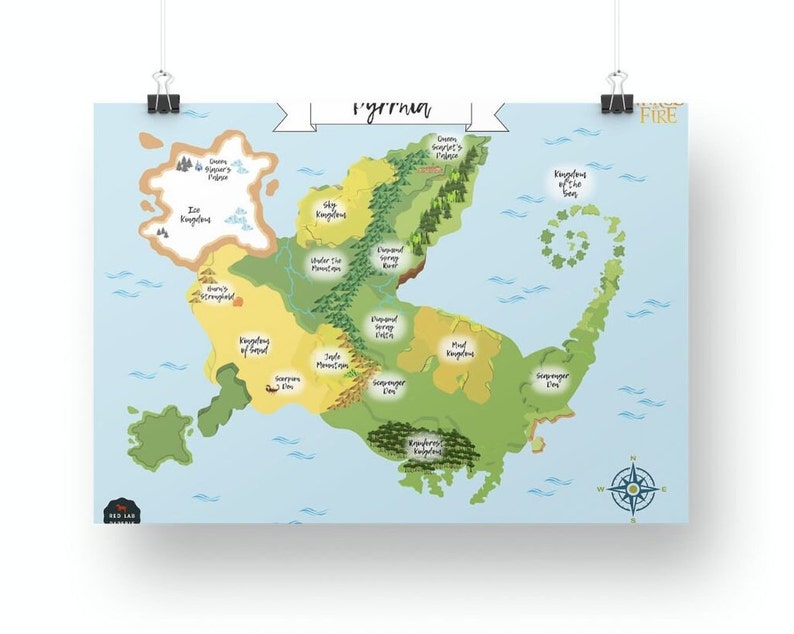 Printable Dragon Map: Wings of Fire Party Decor (digital Download) - Etsy