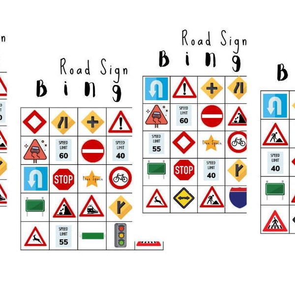 Road Sign Bingo - Etsy