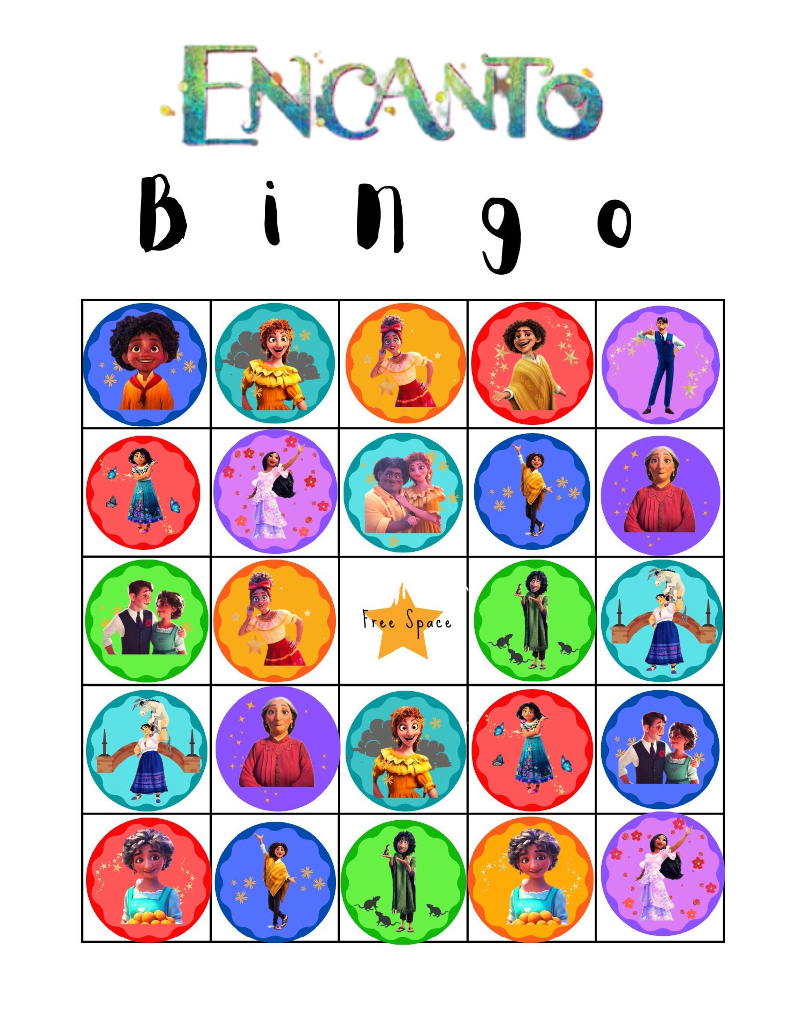 PRINTABLE Encanto-themed Bingo Game | Etsy