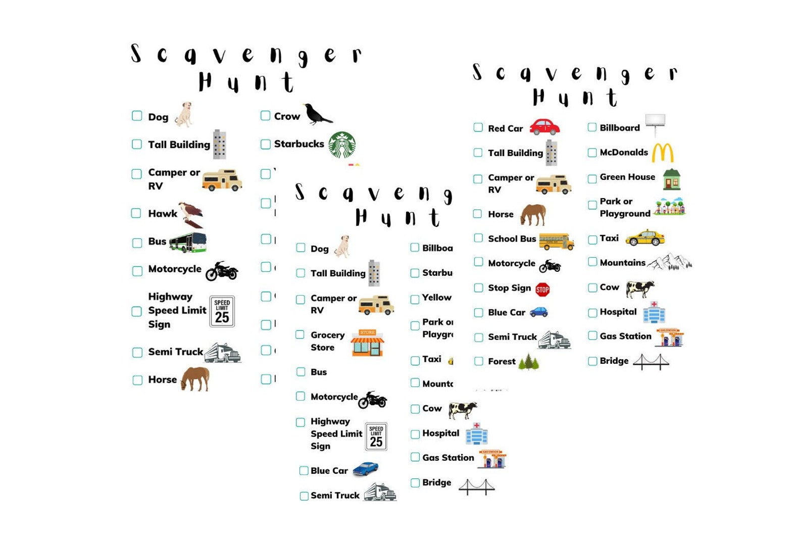 Road Trip Games Bundle: Scavenger Hunts, Puzzles (digital Download) - Etsy