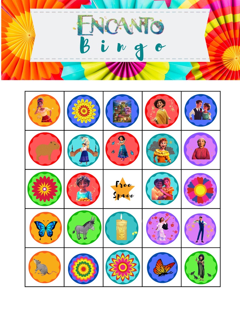 PRINTABLE Encanto-themed Bingo Game Encanto Party - Etsy Israel