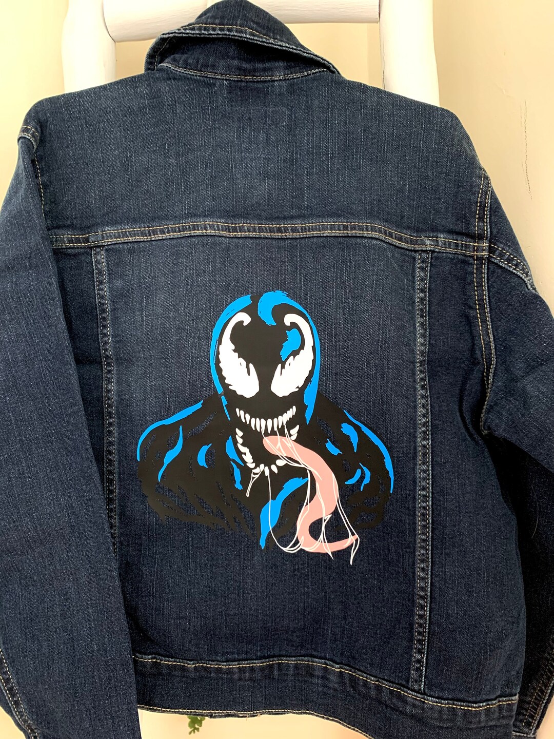 Venom, Spider-man, Marvel, Jean Jacket - Etsy