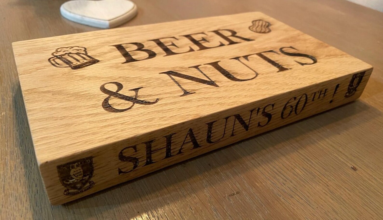 Personalised Beer & Nuts Board. Ideal for Bar Tops, Prep of Drinks ...