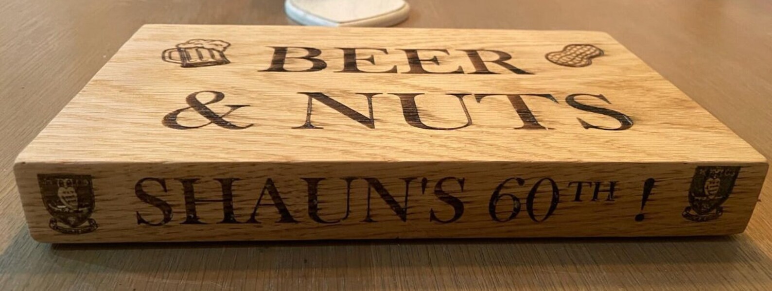 Personalised Beer & Nuts Board. Ideal for Bar Tops, Prep of Drinks ...