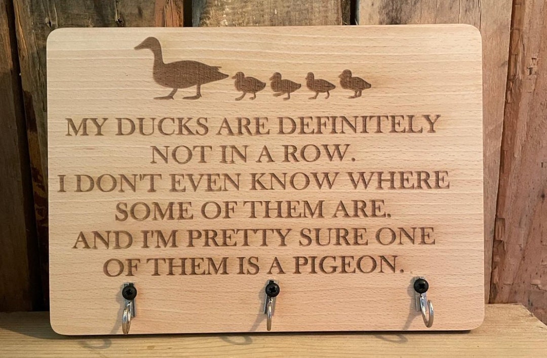 Ducks in A Row Key Rack. Stunning Quality Piece, 3 Hooks for Hanging ...