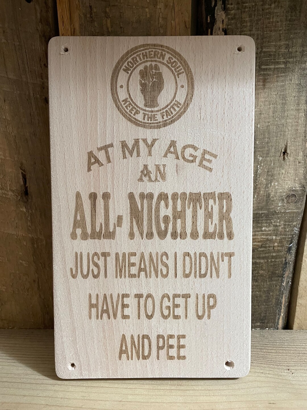 Northern Soul "all Nighter" Wooden Poster. Stunning Detail, Hand ...