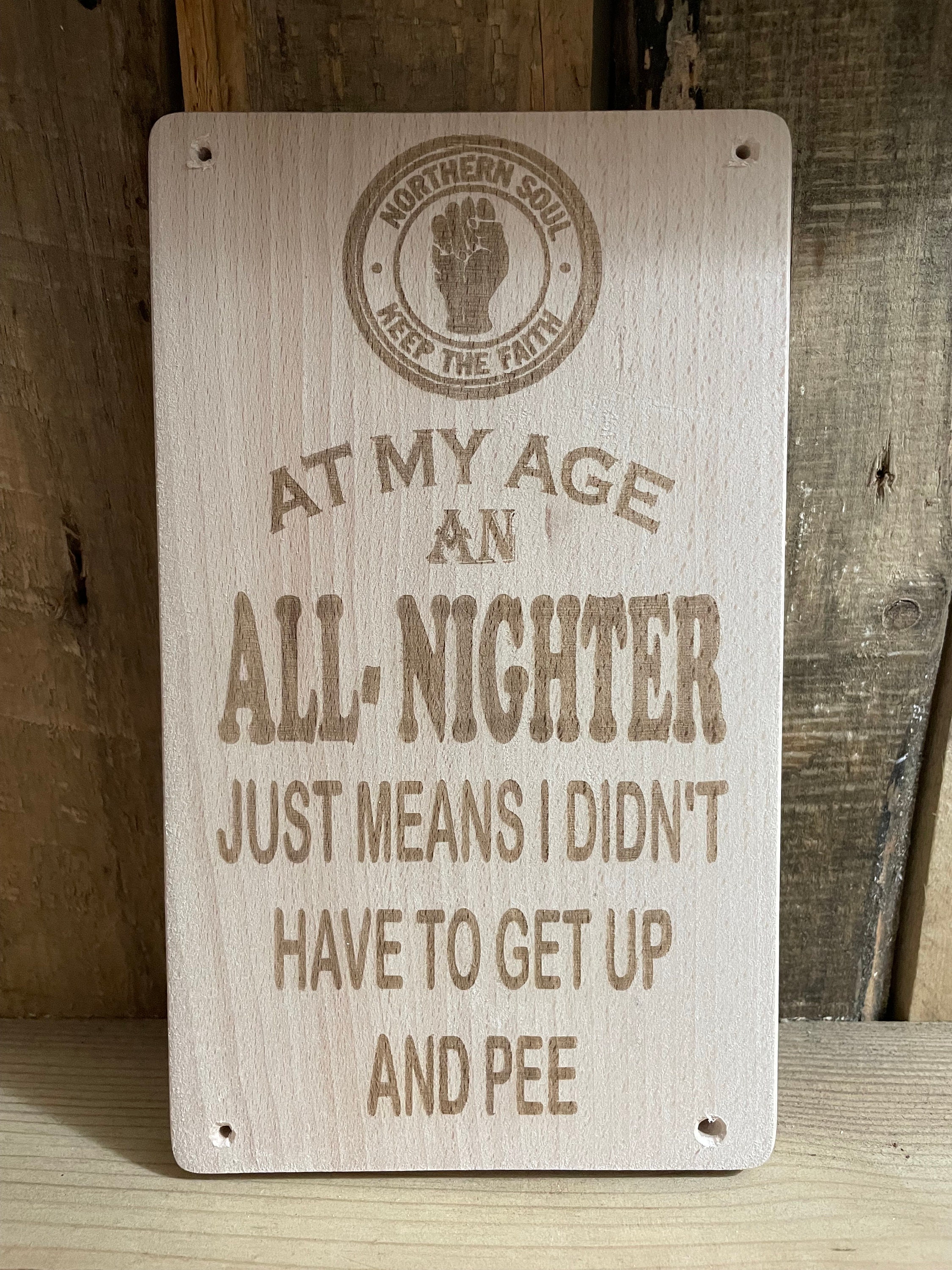 Northern Soul "all Nighter" Wooden Poster. Stunning Detail, Hand ...