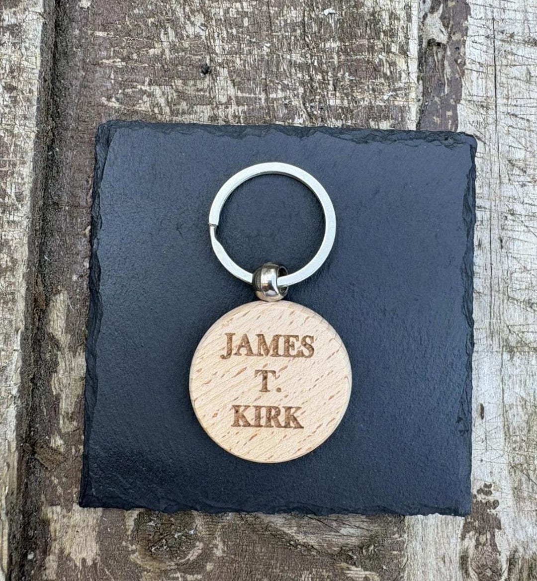 Star Trek Themed Key Ring. 40mm in Diamter. Any Name Added. High ...