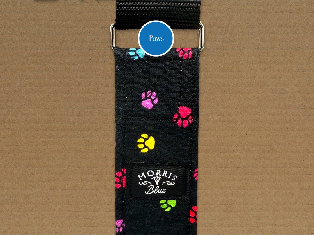 Martingale House Collar. 38 Mm Patterned Cotton With Polypropylene Webbing and Metal D Ring, Dog ...