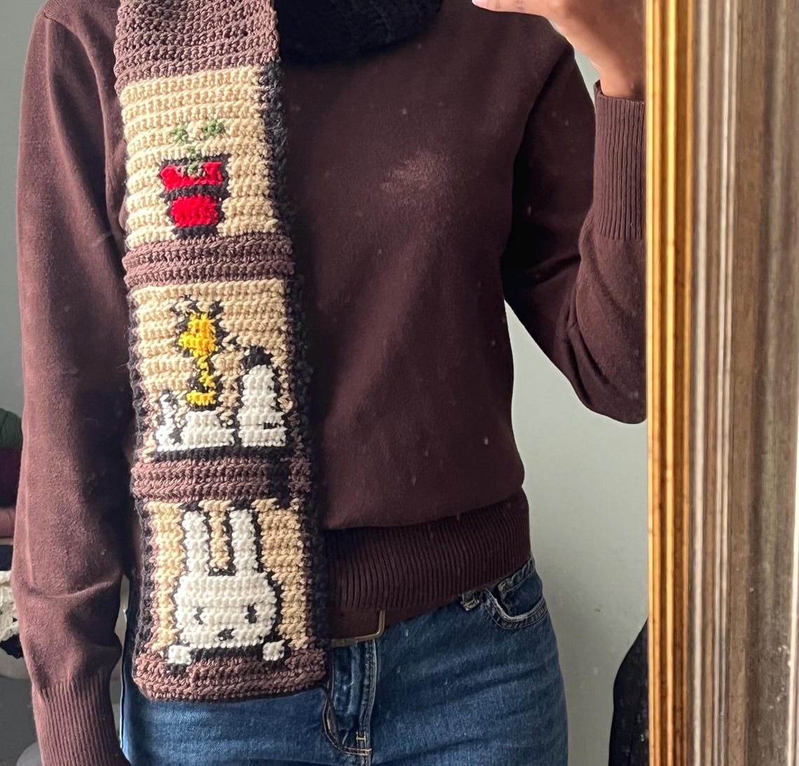 Snoopy & Miffy Crochet Scarf (pattern ONLY) - Etsy